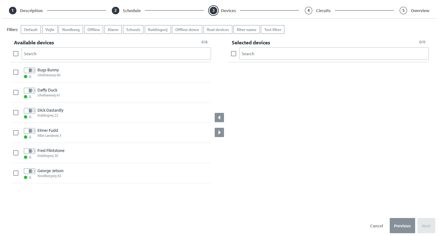 Area schedules – Leanheat® Monitor