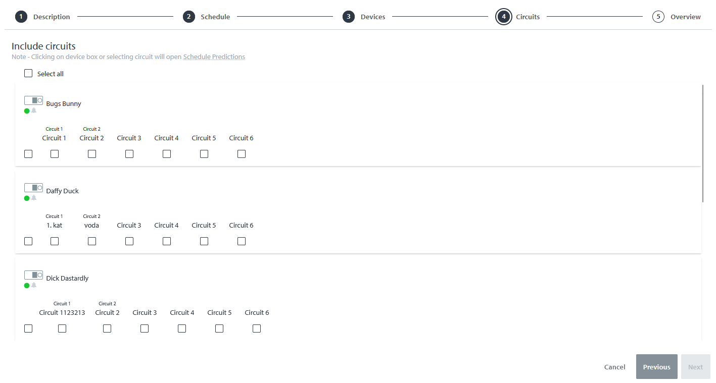 Area schedules – Leanheat® Monitor