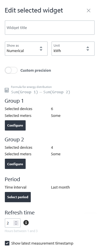 Energy distribution widget – Leanheat® Monitor