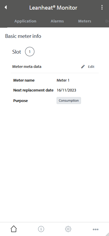 Meters in mobile view – Leanheat® Monitor